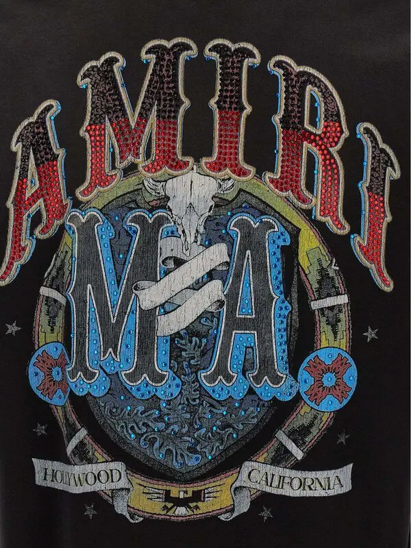 Amiri Crystal Logo Print T-shirt