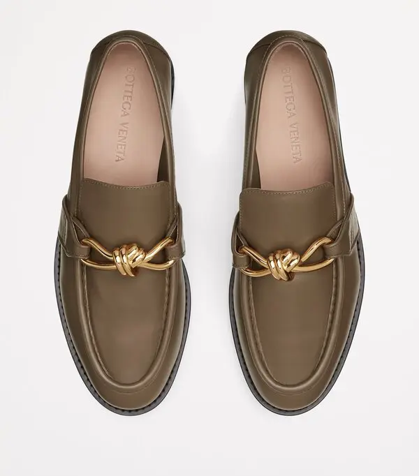 Bottega Veneta Leather Astaire Loafers