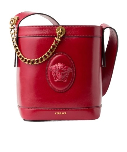 Versace Medusa '95 Chain-detail Bucket Bag - Red