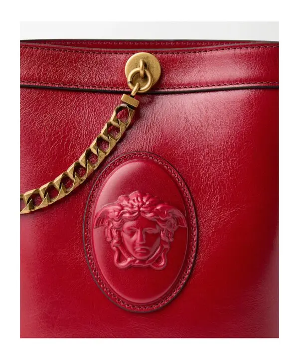 Versace Medusa '95 Chain-detail Bucket Bag - Red