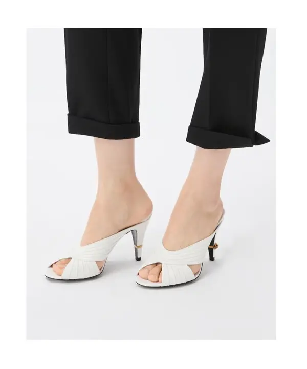Versace Nappa Mules 90 Mm - White