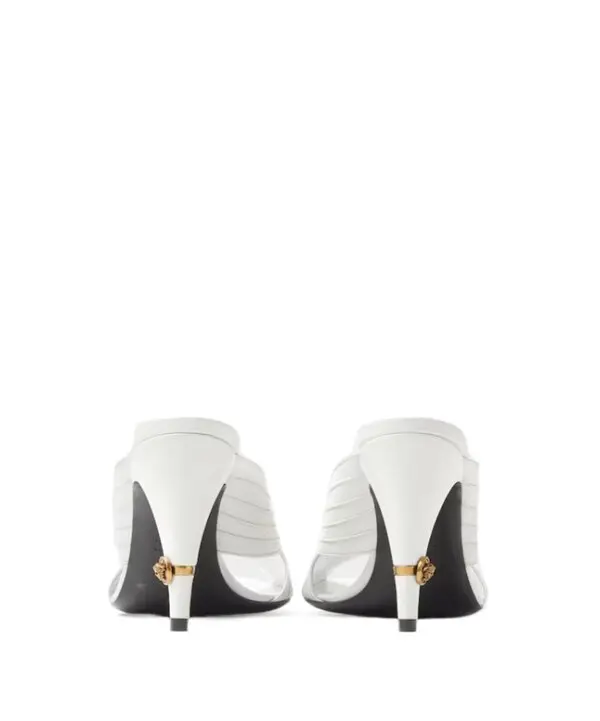 Versace Nappa Mules 90 Mm - White