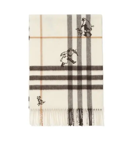 Burberry Check Mates Cashmere Scarf