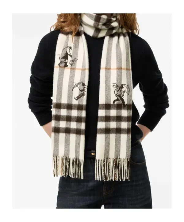 Burberry Check Mates Cashmere Scarf