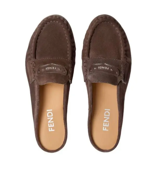 Fendi Scrunch Loafers - Brown