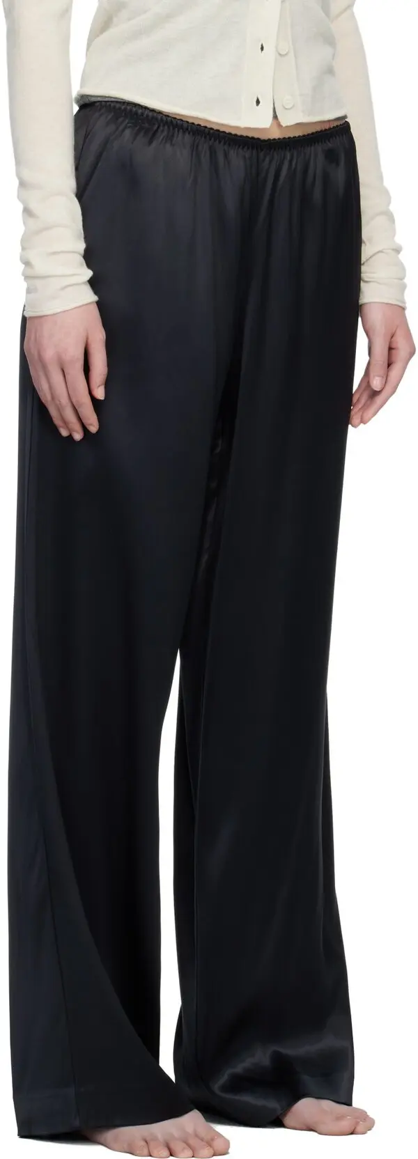 SKIMS Wide-leg Casual Pants - Black