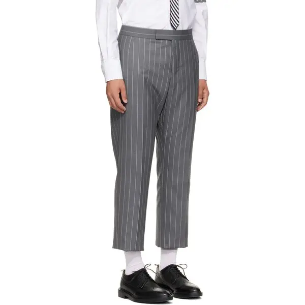 Thom Browne Chalk-stripe Wool Trousers