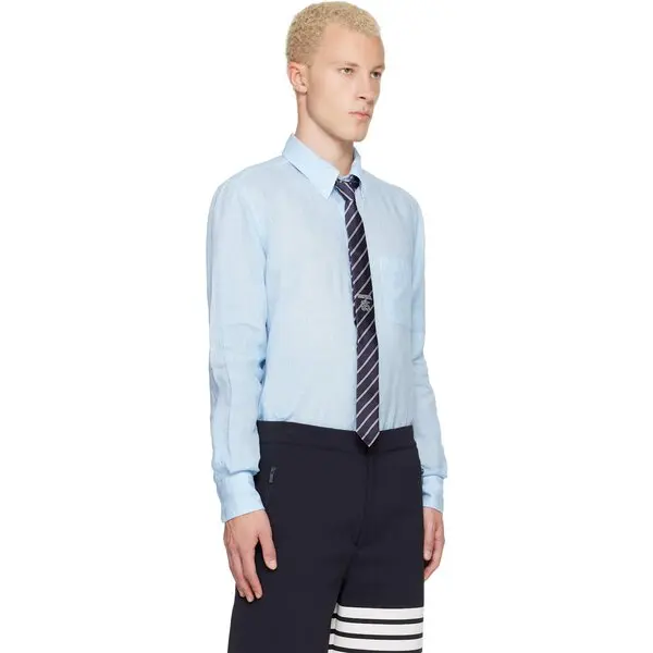 Thom Browne 4-bar Linen Shirt