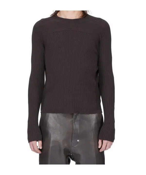 Rick Owens Ribbed Geo Panelled Sweater