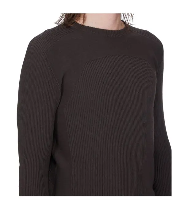 Rick Owens Ribbed Geo Panelled Sweater