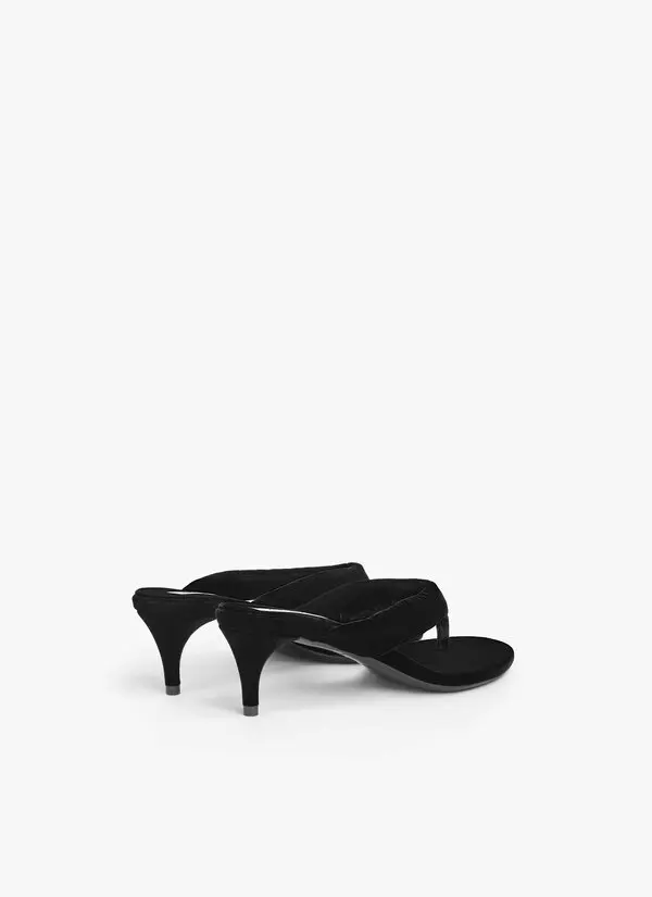 Alaïa Heeled Thong Mules - Black