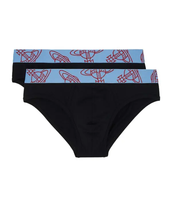 VIVIENNE WESTWOOD Logo Waistband Briefs - Black