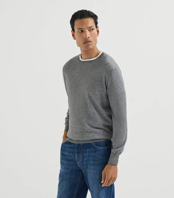 Brunello Cucinelli Cashmere-silk Crew-neck Sweater
