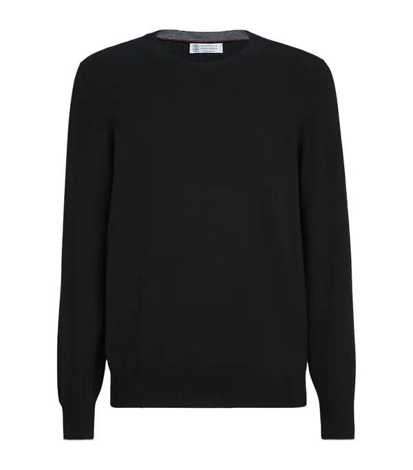 Brunello Cucinelli Cashmere Crew-neck Sweatshirt - Black