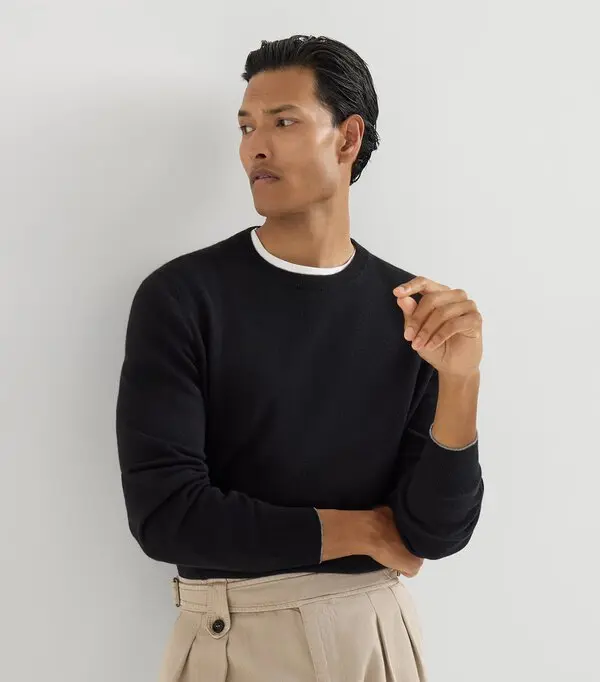 Brunello Cucinelli Cashmere Crew-neck Sweatshirt - Black