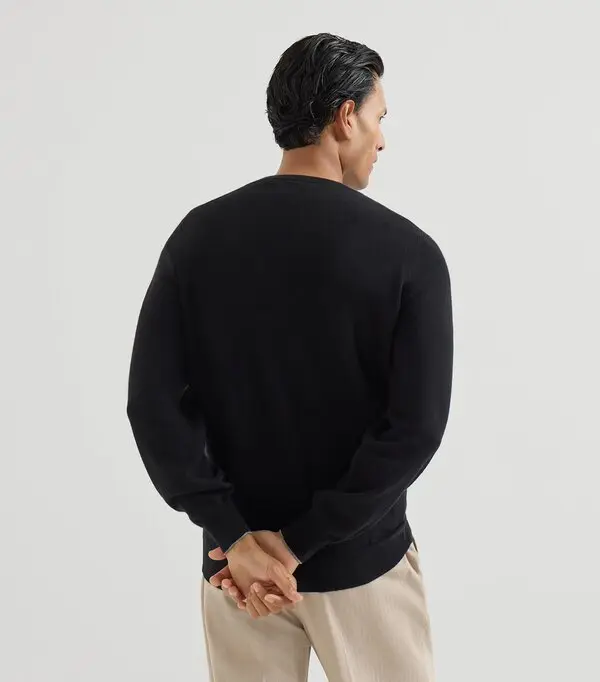 Brunello Cucinelli Cashmere Crew-neck Sweatshirt - Black