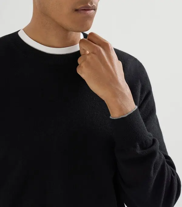 Brunello Cucinelli Cashmere Crew-neck Sweatshirt - Black
