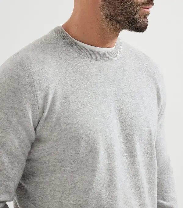 Brunello Cucinelli Cashmere Crew-neck Sweatshirt - Grey