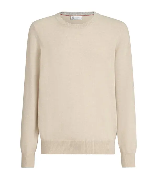 Brunello Cucinelli Cashmere Crew-neck Sweater - Beige