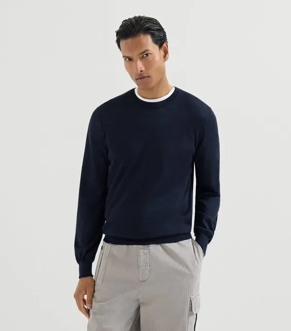 Brunello Cucinelli Cashmere-silk Crew-neck Sweater