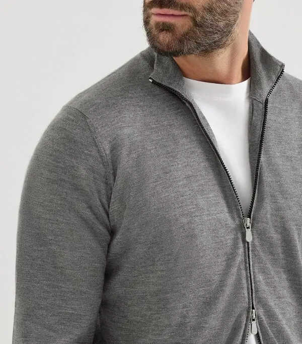 Brunello Cucinelli Cashmere-silk Zip-up Cardigan