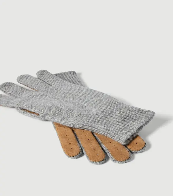 Brunello Cucinelli Cashmere-suede Gloves