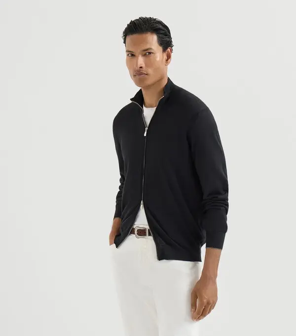 Brunello Cucinelli Cashmere-silk Zip-up Cardigan