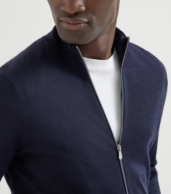 Brunello Cucinelli Cashmere-silk Zip-up Cardigan