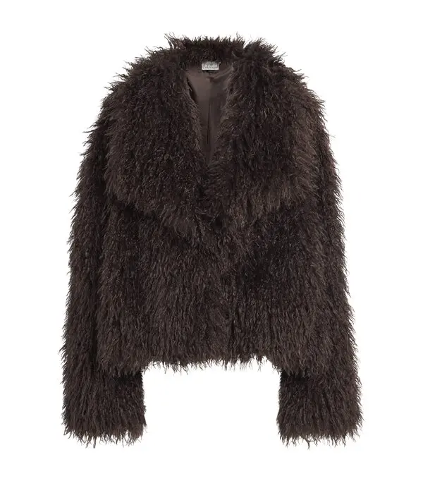 Source Unknown Faux Fur Hathi Jacket