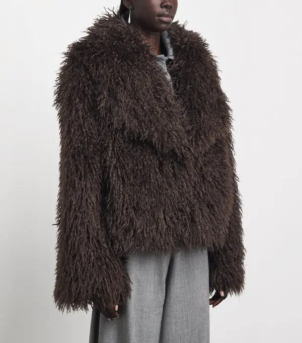 Source Unknown Faux Fur Hathi Jacket