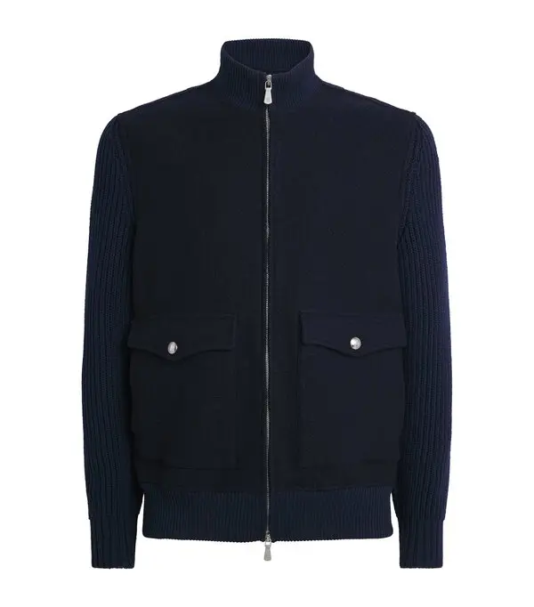 Eleventy Wool Bomber Jacket