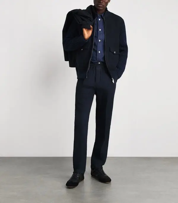 Eleventy Wool Bomber Jacket