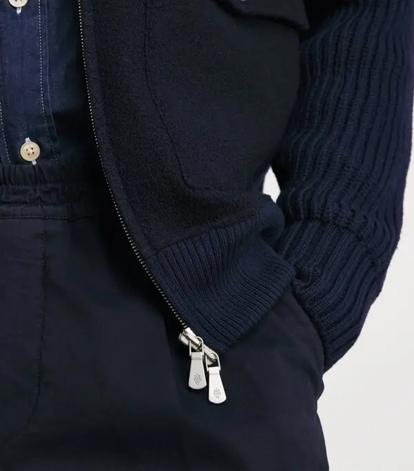 Eleventy Wool Bomber Jacket