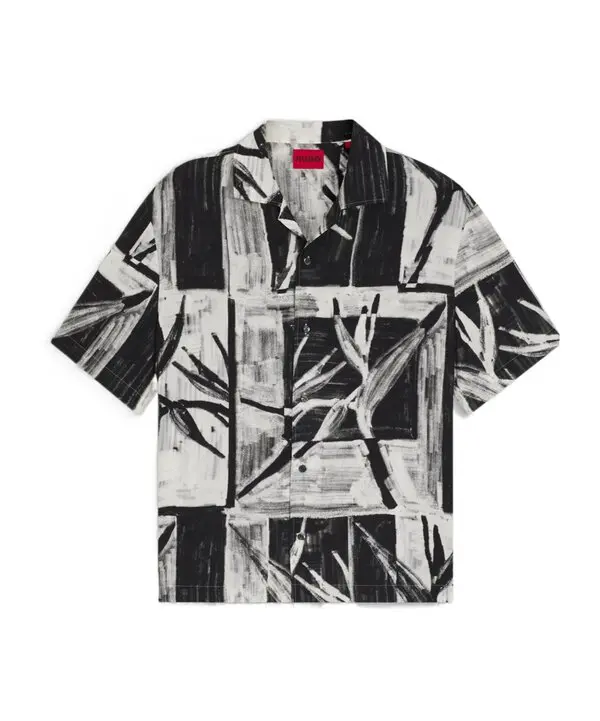 Hugo Boss Floral-print Short-sleeve Shirt