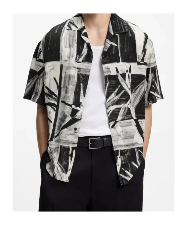 Hugo Boss Floral-print Short-sleeve Shirt