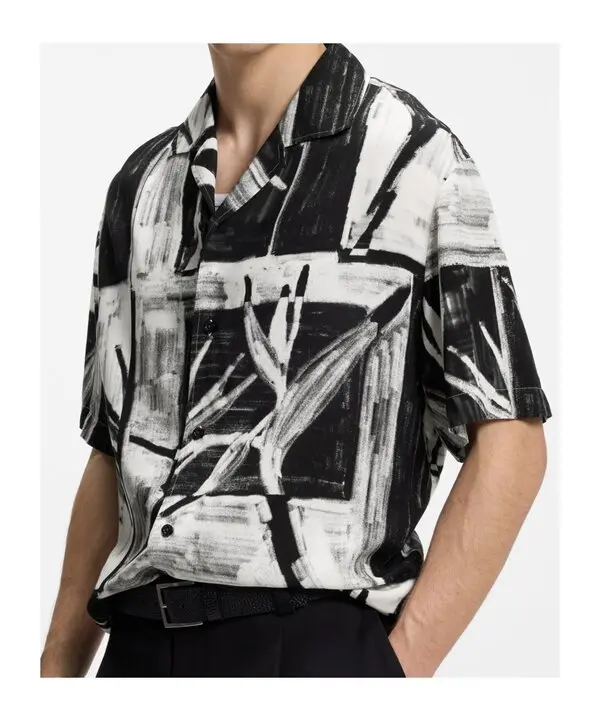 Hugo Boss Floral-print Short-sleeve Shirt