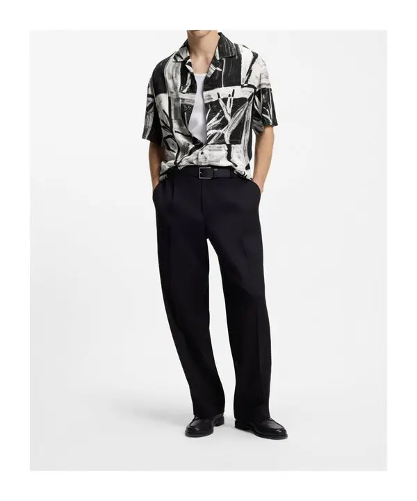 Hugo Boss Floral-print Short-sleeve Shirt