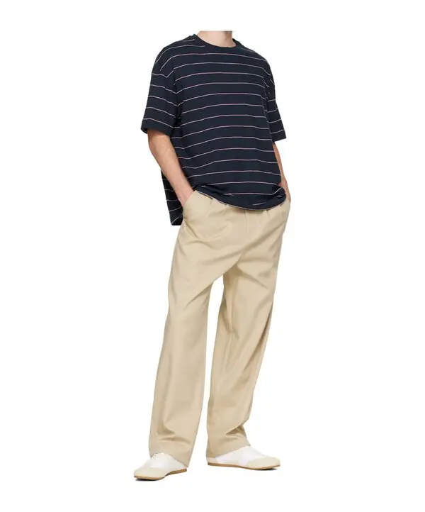 A.p.c. Loose T-shirt With Pink Stripes