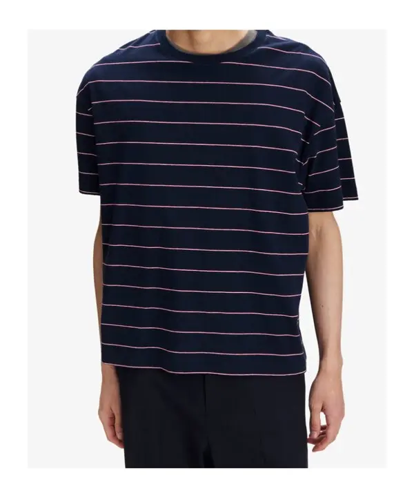 A.p.c. Loose T-shirt With Pink Stripes