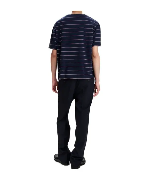 A.p.c. Loose T-shirt With Pink Stripes