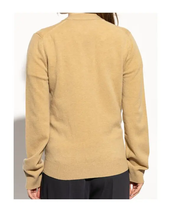Play Comme Des Garcon Long-sleeved V-neck Sweater