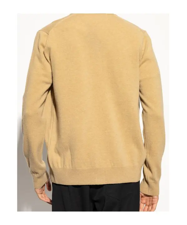 Play Comme Des Garcon Long-sleeved V-neck Sweater