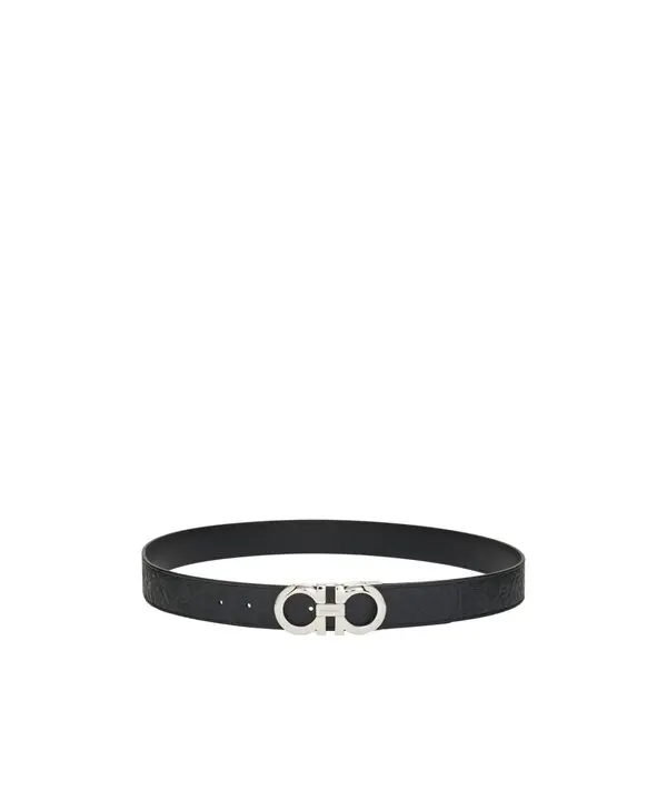 FERRAGAMO Reversible Gancini Embossed Belt