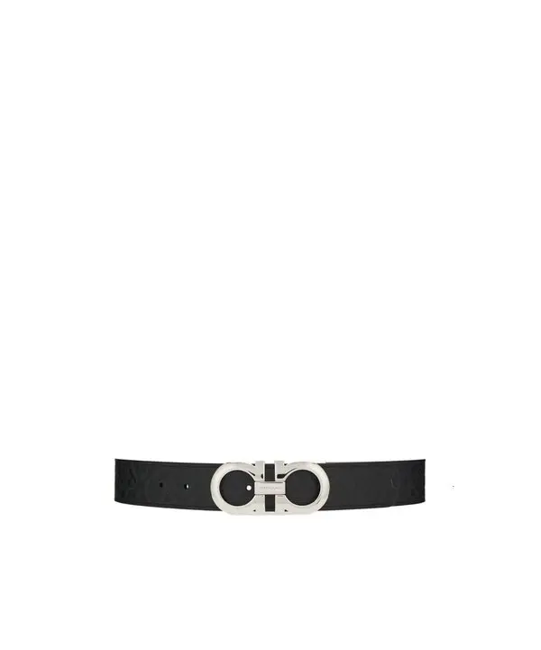 FERRAGAMO Reversible Gancini Embossed Belt