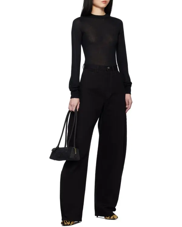Alaïa Le Teckel Zip-up Shoulder Bag - Black