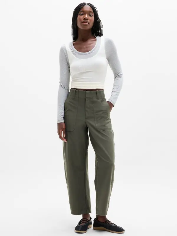 Athleta Skyline High Rise Barrel Leg Pant - Jungle