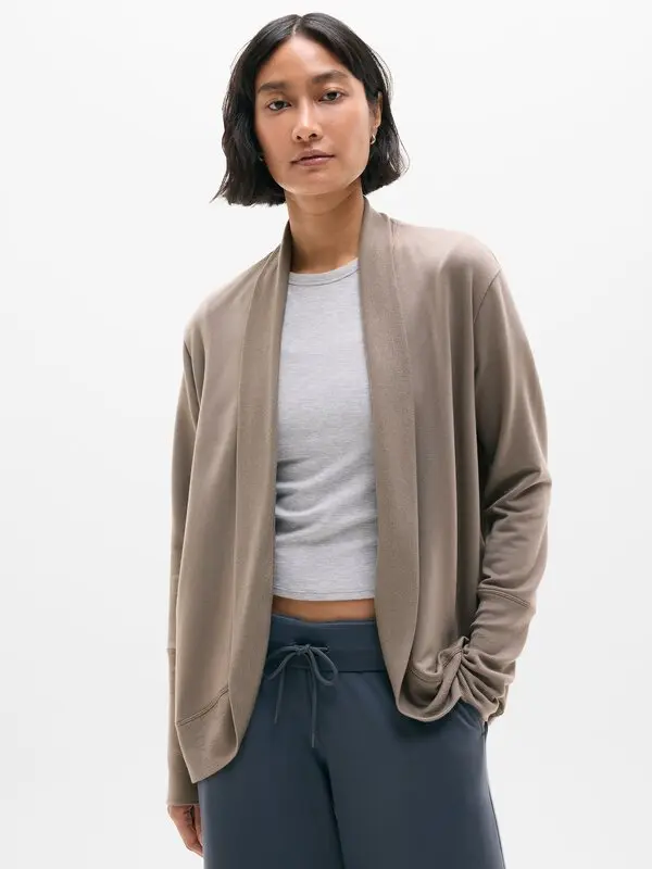 Athleta Coaster Luxe Open Cardigan - Umber