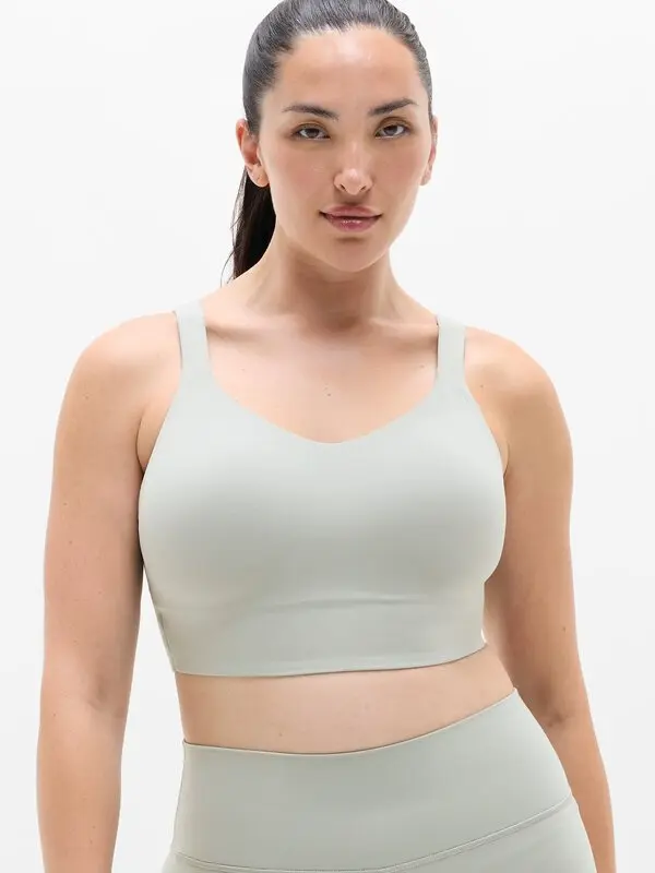 Athleta Perfect Form Strappy Longline Bra D-dd