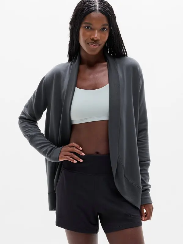 Athleta Coaster Luxe Open Cardigan - Ash