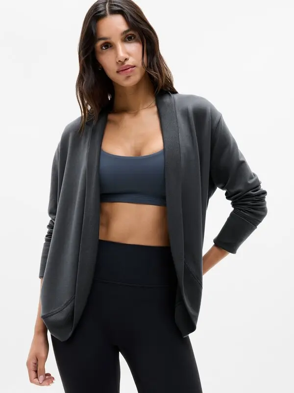 Athleta Coaster Luxe Open Cardigan - Ash